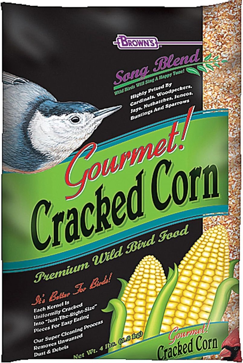 BROWN'S Song Blend Gourmet! Cracked Corn Wild Bird Food, 4-lb bag ...