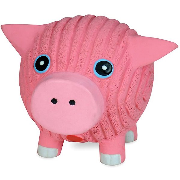 HUGGLEHOUNDS Ruff-Tex Squeaky Dog Toy, Pig, Small - Chewy.com