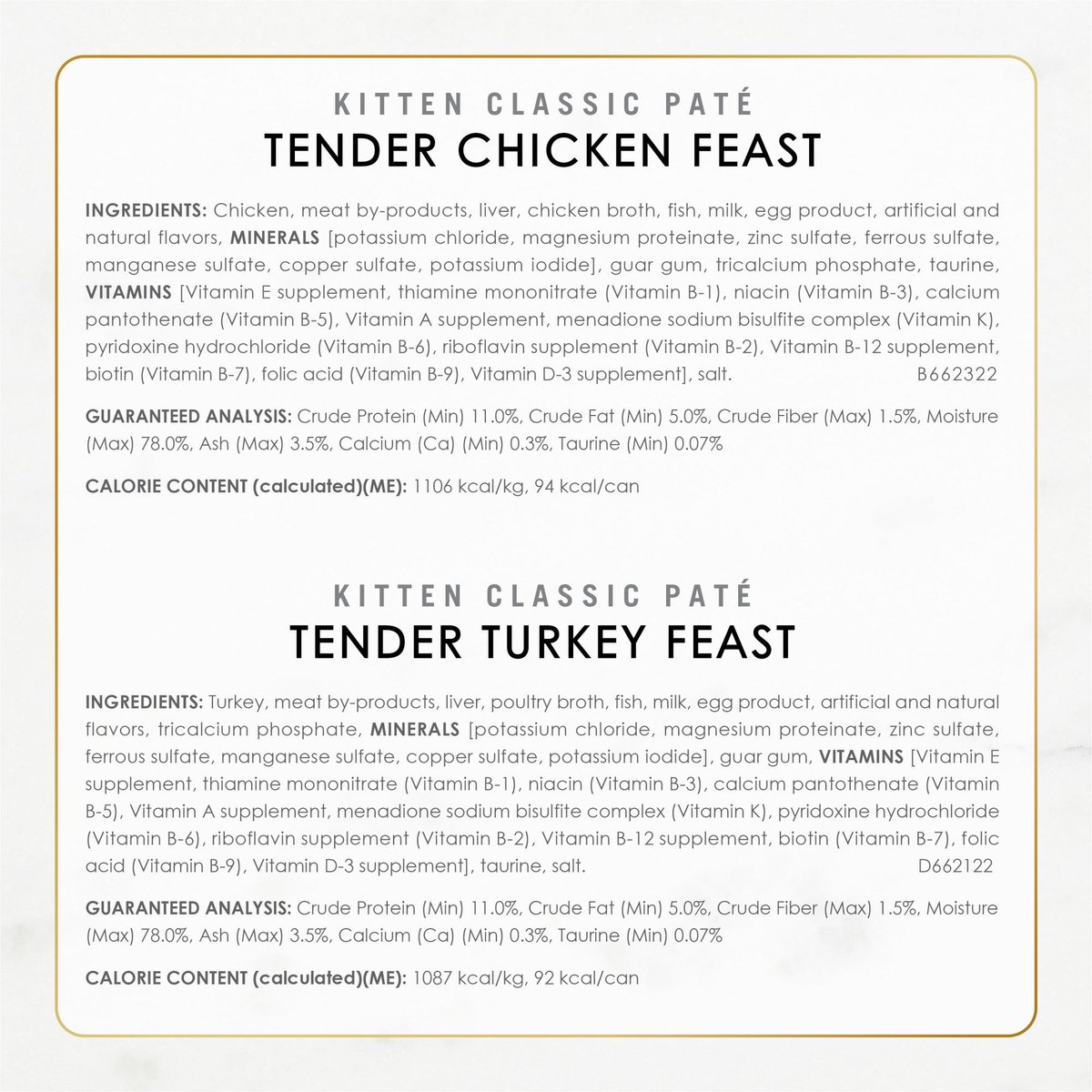 FANCY FEAST Kitten Classic Pate Tender Poultry & Fish Variety Pack Canned Wet Cat Food 3-oz ...