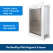 PETSAFE Wall Entry Dual Flap Pet Door with Closing Panel, White, Medium ...