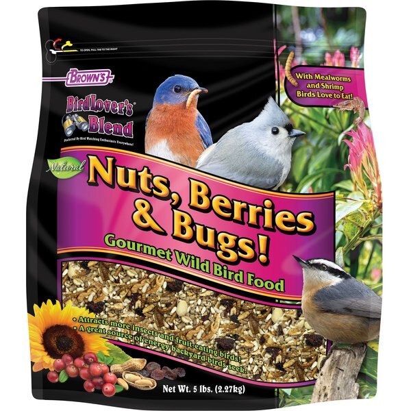 BROWN'S Bird Lover's Blend Nuts, Berries & Bugs! Gourmet Wild Bird Food ...