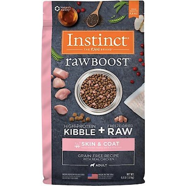 INSTINCT Raw Boost Adult Grain-Free Gut Health Recipe Dry Dog Food, 4 ...
