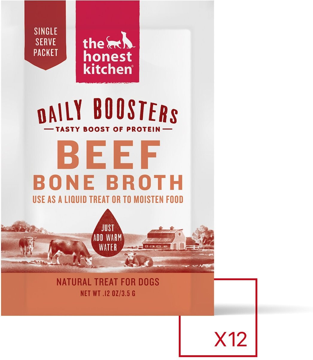 THE HONEST KITCHEN Daily Boosters Beef Bone Broth with Turmeric for ...