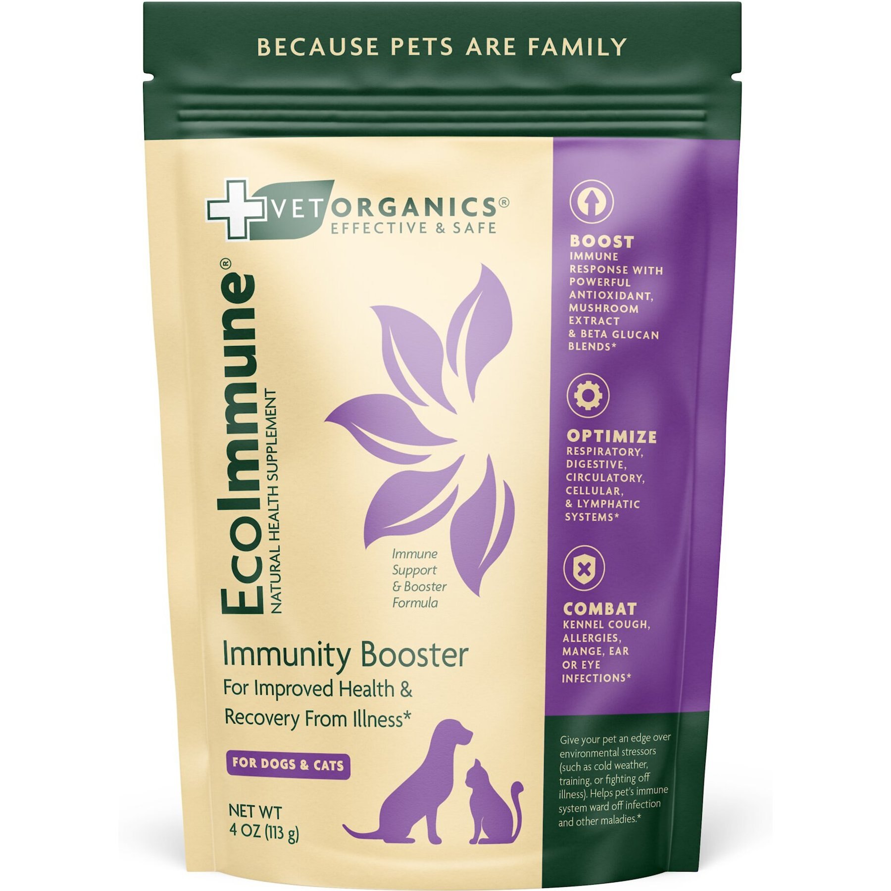VET ORGANICS EcoImmune Immune Support Dog & Cat Supplement, 4-oz bag ...