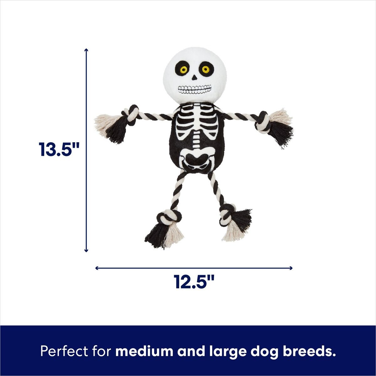 Out of Stock - FRISCO Halloween Skeleton Plush with Rope Squeaky Dog ...