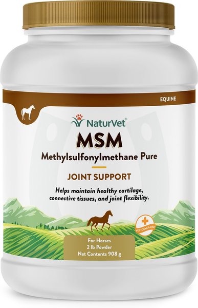 NATURVET MSM Pure Joint Support Powder Horse Supplement, 2-lb tub ...