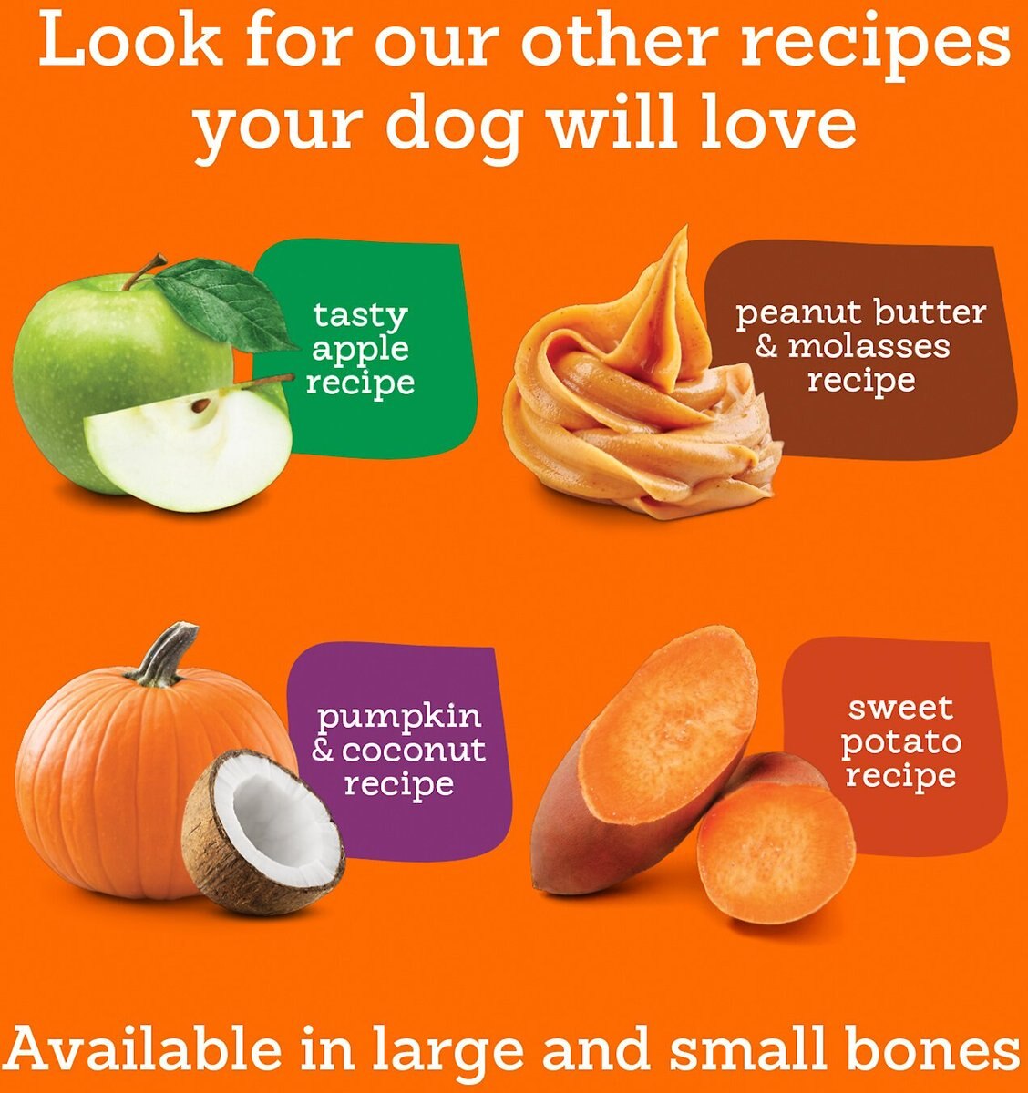 RILEY'S Tasty Apple Bone Dog Treats, 5-oz, Large - Chewy.com