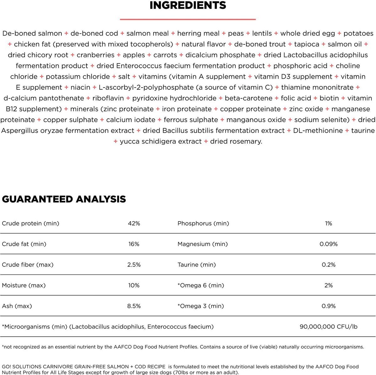 GO! SOLUTIONS Carnivore Grain-Free Salmon + Cod Recipe Dry Cat Food, 8 ...