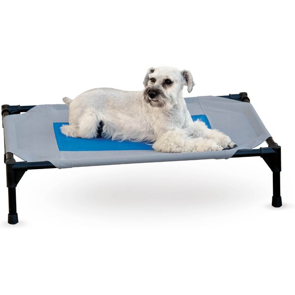 K&H PET PRODUCTS All Weather Elevated Dog Cot Bed, Gray, Medium - Chewy.com
