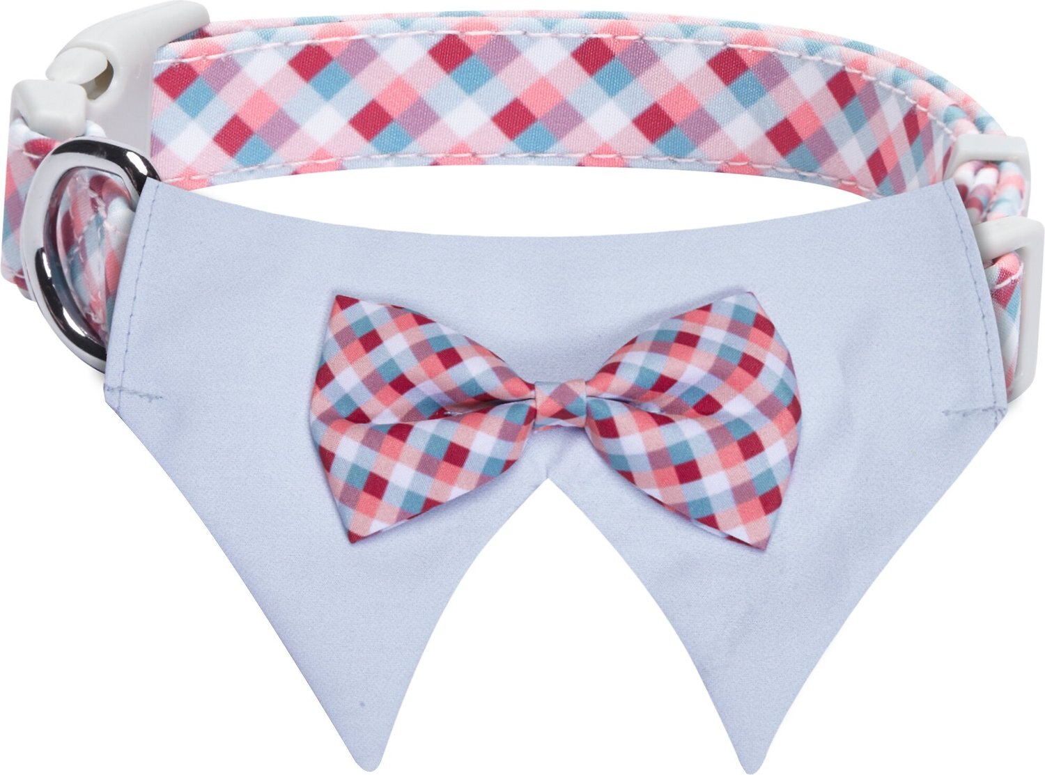 BLUEBERRY PET Scottish Tartan Scarf Dog Collar, Multi-Color, Medium ...