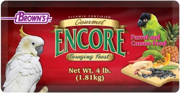 BROWN'S Encore Gourmet Foraging Feast Parrot & Conure Food, 4-lb ...