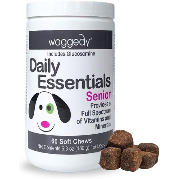 NATURVET VitaPet Senior Daily Vitamins Plus Glucosamine Dog Supplement ...