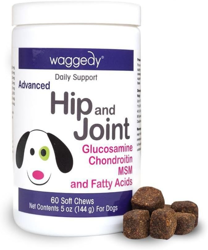 WAGGEDY Advanced Hip & Joint Glucosamine, Chondroitin & MSM Dog ...