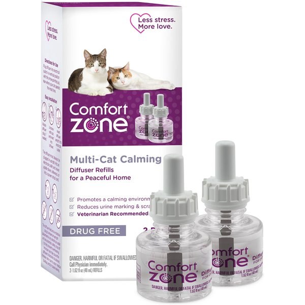 COMFORT ZONE Multi-Cat Calming Diffuser Refill for Cats, 30 day, set of ...