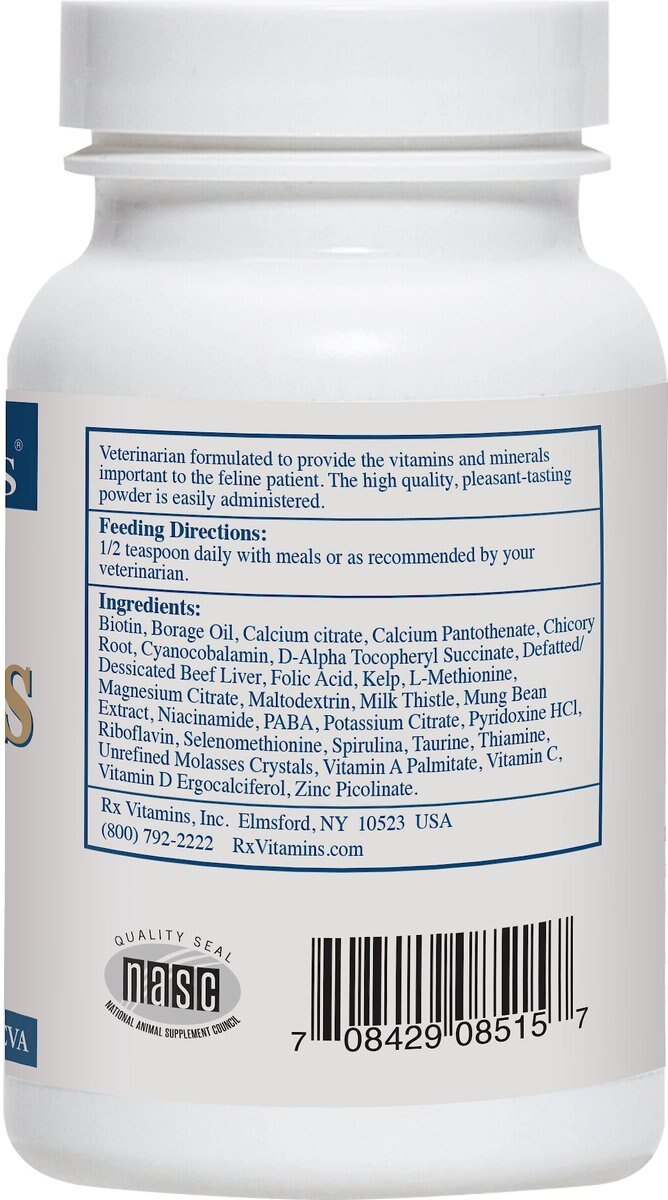 RX VITAMINS Rx Essentials Powder Multivitamin for Cats, 4-oz bottle ...