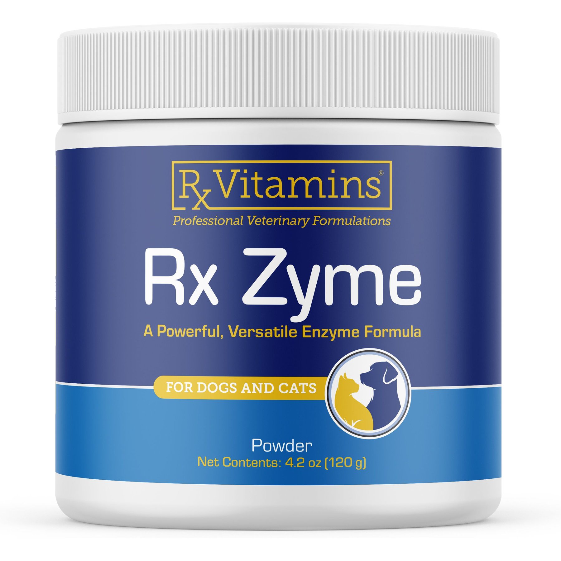 RX VITAMINS Rx Zyme Powder Digestive Supplement for Cats & Dogs, 120-g ...
