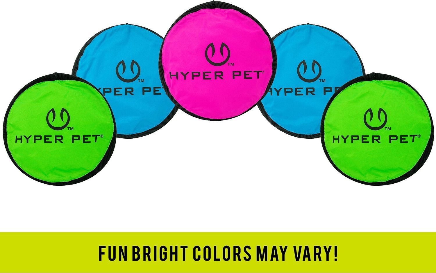 HYPER PET Flippy Flopper Flying Disc Dog Toy, Color Varies, 9-in, 5 ...