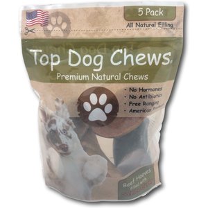 TOP DOG CHEWS Salmon Jerky Filled Cow Hooves Dog Treat, 5 count - Chewy.com