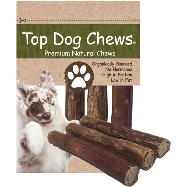 TOP DOG CHEWS Buffalo Beef Cheek Rolls Dog Treat, 5 count, 5 - 6 inches ...
