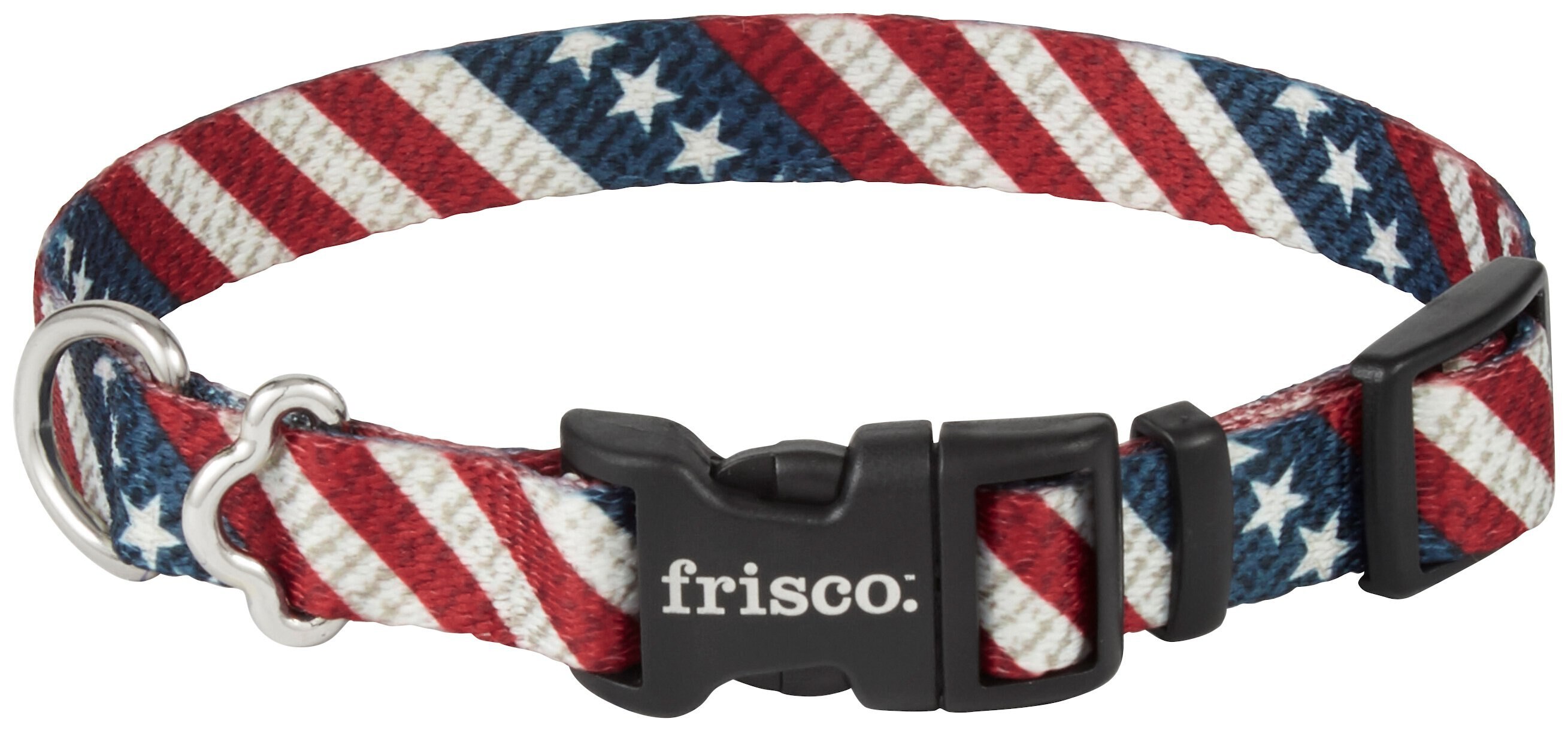 Questions and Answers about FRISCO American Flag Polyester Dog Collar