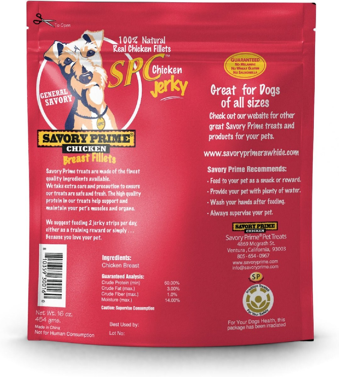 SAVORY PRIME Chicken Jerky Dog Treats, 1-lb bag - Chewy.com