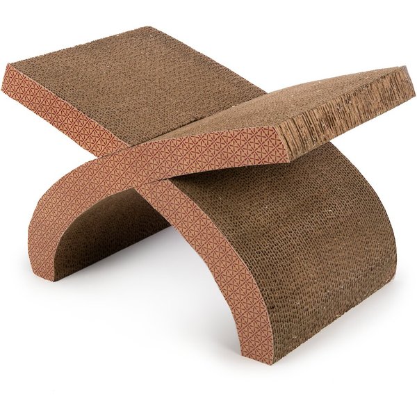 SMARTYKAT Scratch Scroll Cat Scratcher with Feather Toy, Color Varies ...