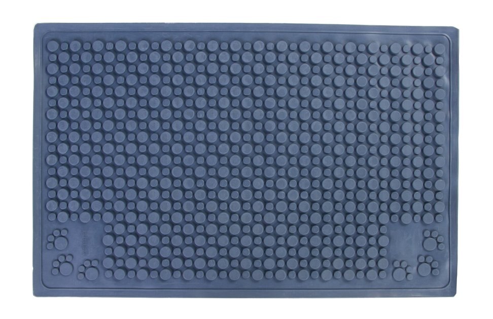 PETLINKS Purr-fect Paws Cat Litter Mat, Blue, Medium - Chewy.com