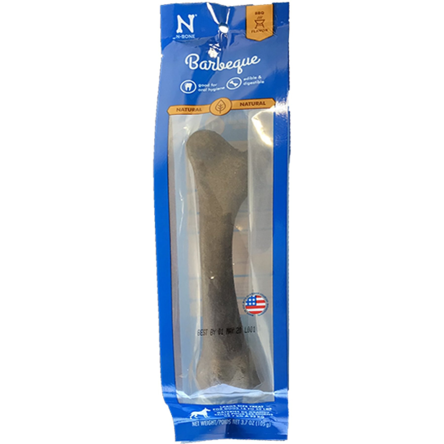 N-BONE BBQ Flavored Long-Lasting Large Dental Dog Bone, 1 count - Chewy.com
