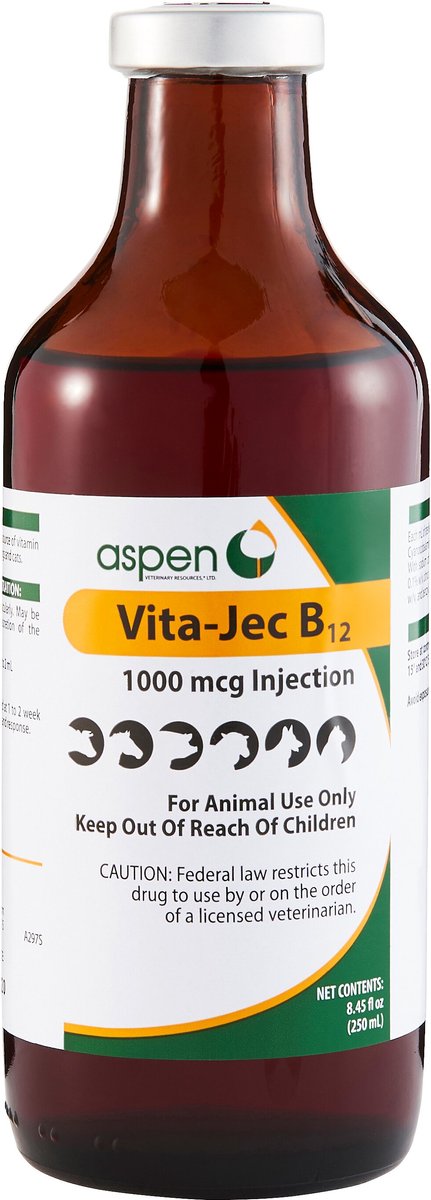 VITA-JEC Vitamin B12 for Dogs, Cats & Horses, 1000-mcg/mL, 250-mL ...