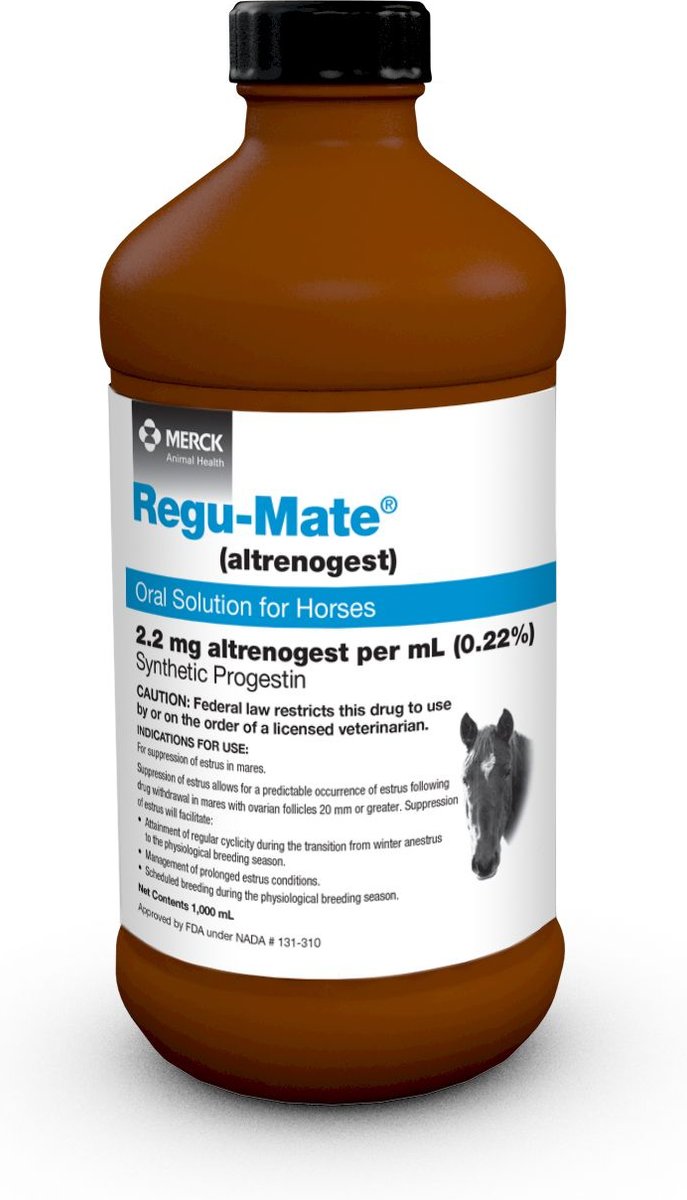 REGU-MATE (Altrenogest) Solution for Horses, 1000-mL - Chewy.com
