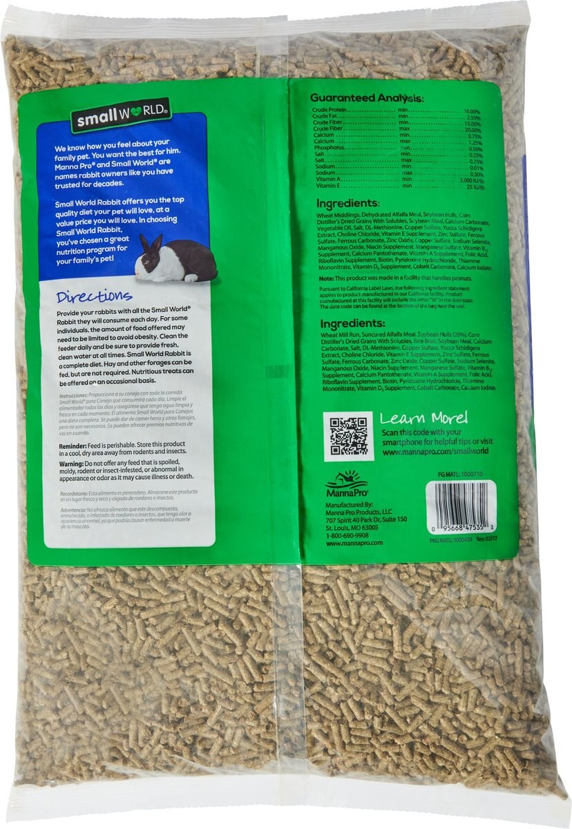 MANNA PRO Small World Complete Rabbit Food, 10-lb bag - Chewy.com