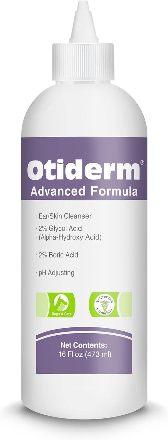 ORA-CLENS Otiderm Advanced Dog & Cat Ear Cleaner, 16-oz bottle - Chewy.com