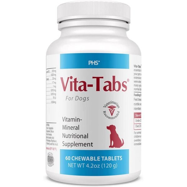 VITA-TABS Liver Flavored Multivitamin for Dogs, 60 count - Chewy.com