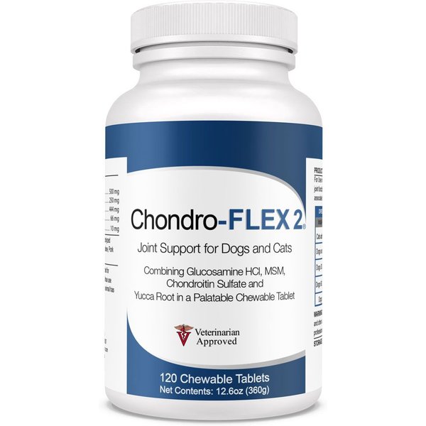 CHONDRO-FLEX II Chewable Tablet Joint Supplement for Dogs & Cats, 120 ...