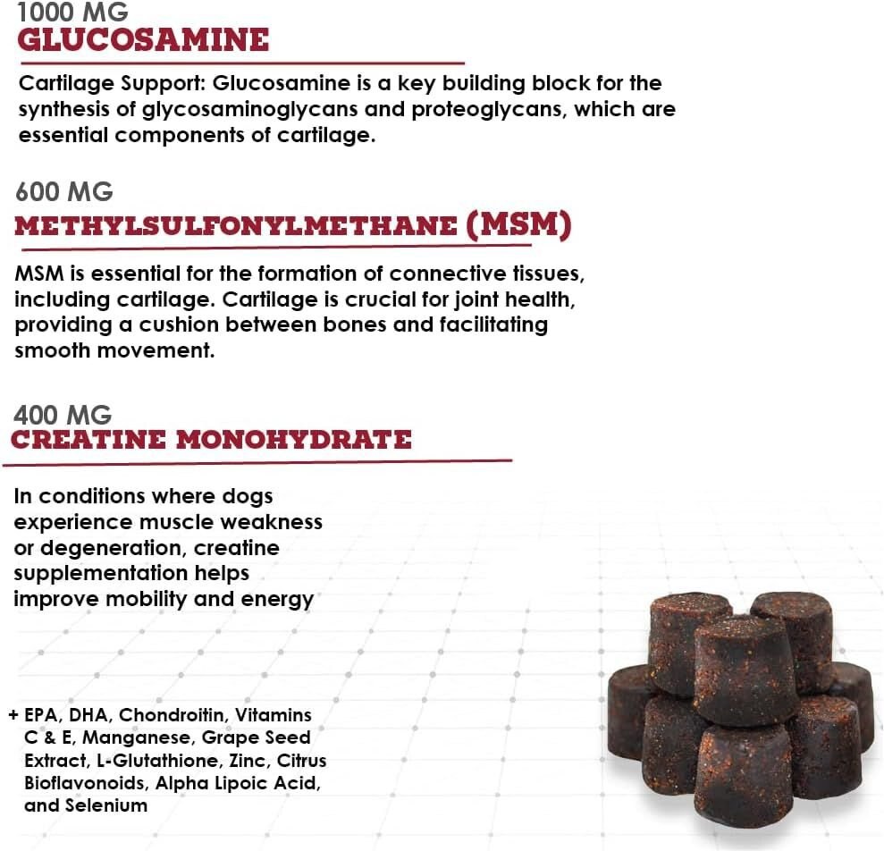 ORA-CLENS Joint Max Triple Strength Hypo-Allergenic Dog Supplement, 120 ...