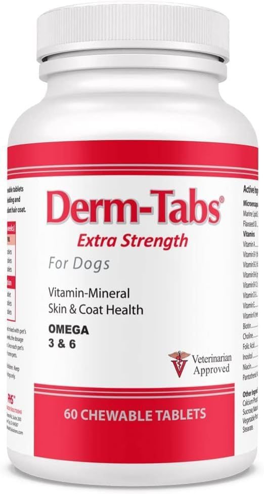DERM-TABS Extra Strength Liver Flavored Chewable Tablet Skin & Coat ...