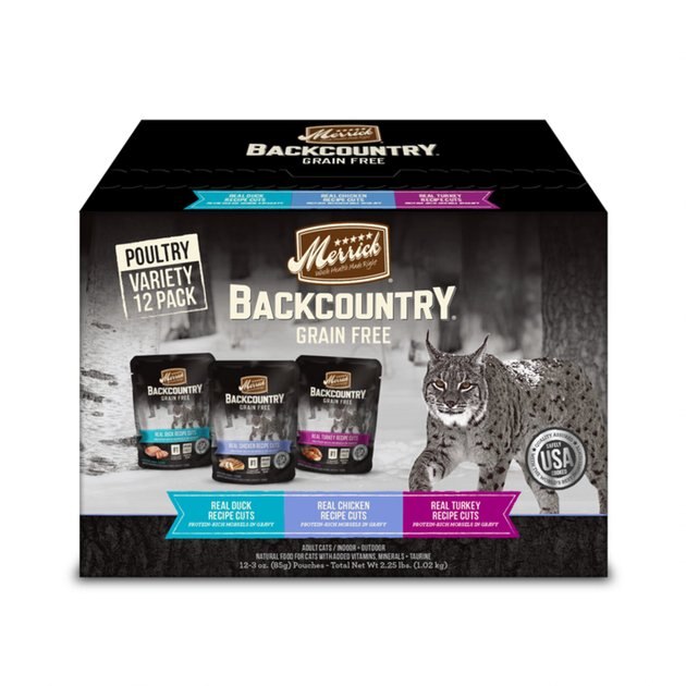 MERRICK Backcountry Grain-Free Morsels in Gravy Real Duck, Chicken ...