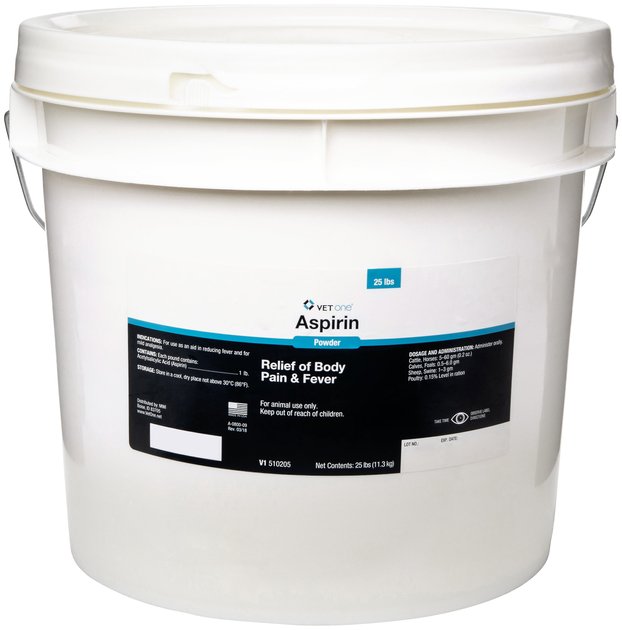 ASPIRIN (Generic) Powder for Horses, 25-lb bucket - Chewy.com