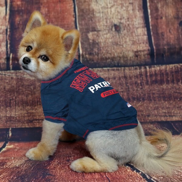 PETS FIRST NFL Dog & Cat T-Shirt, New England Patriots, Large - Chewy.com