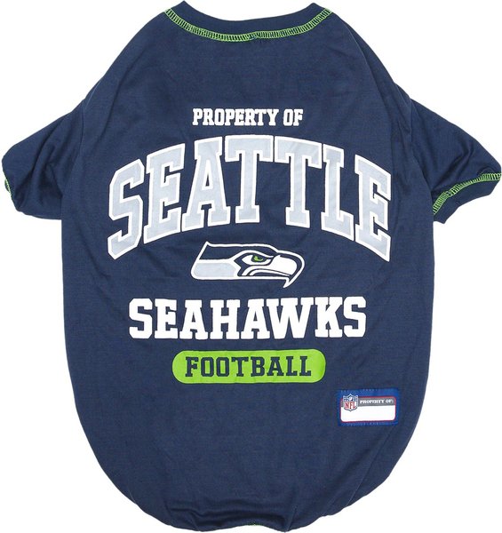 PETS FIRST NFL Dog & Cat T-Shirt, Seattle Seahawks, Small - Chewy.com
