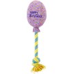 Discontinued - FRISCO Birthday Balloon Plush with Rope Squeaky Dog Toy ...