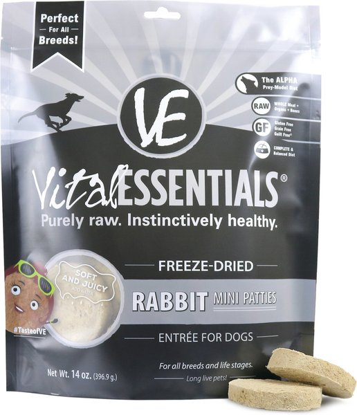 Discontinued - VITAL ESSENTIALS Rabbit Entree Mini Patties Grain-Free ...