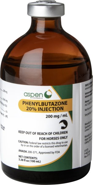 BUTE Phenylbutazone (Generic) Injectable Solution 20% for Horses, 100 ...