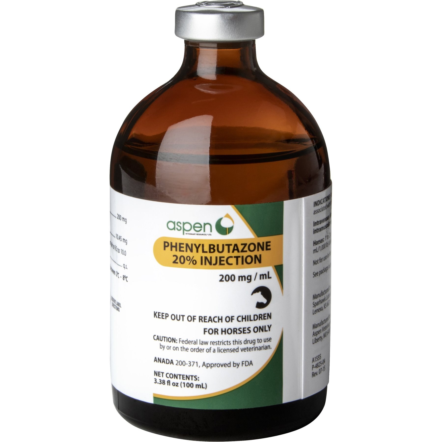 BUTE Phenylbutazone (Generic) Injectable Solution 20% for Horses, 100 ...