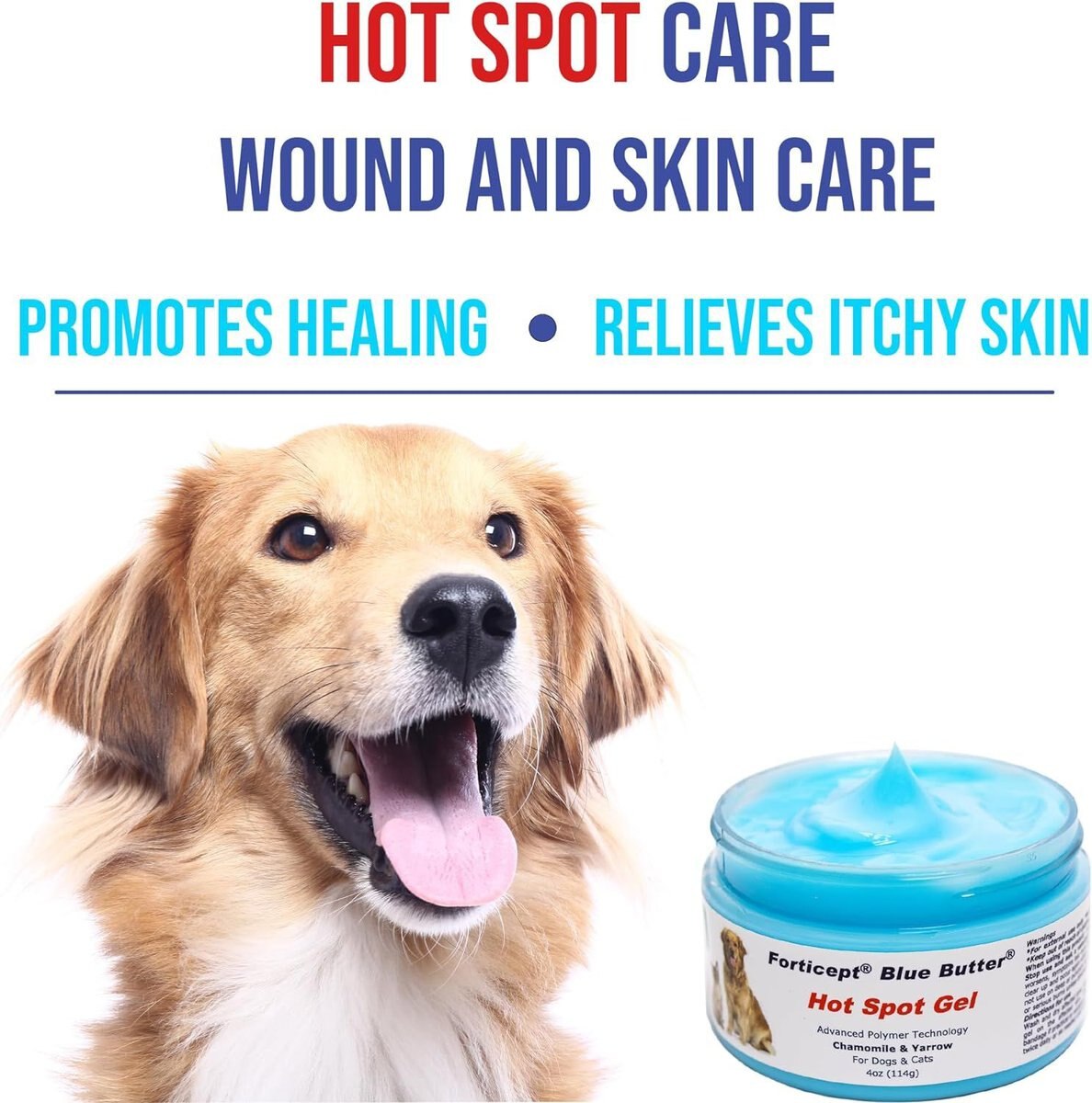 FORTICEPT Blue Butter Antimicrobial Gel for Dogs & Cats, 4-oz - Chewy.com