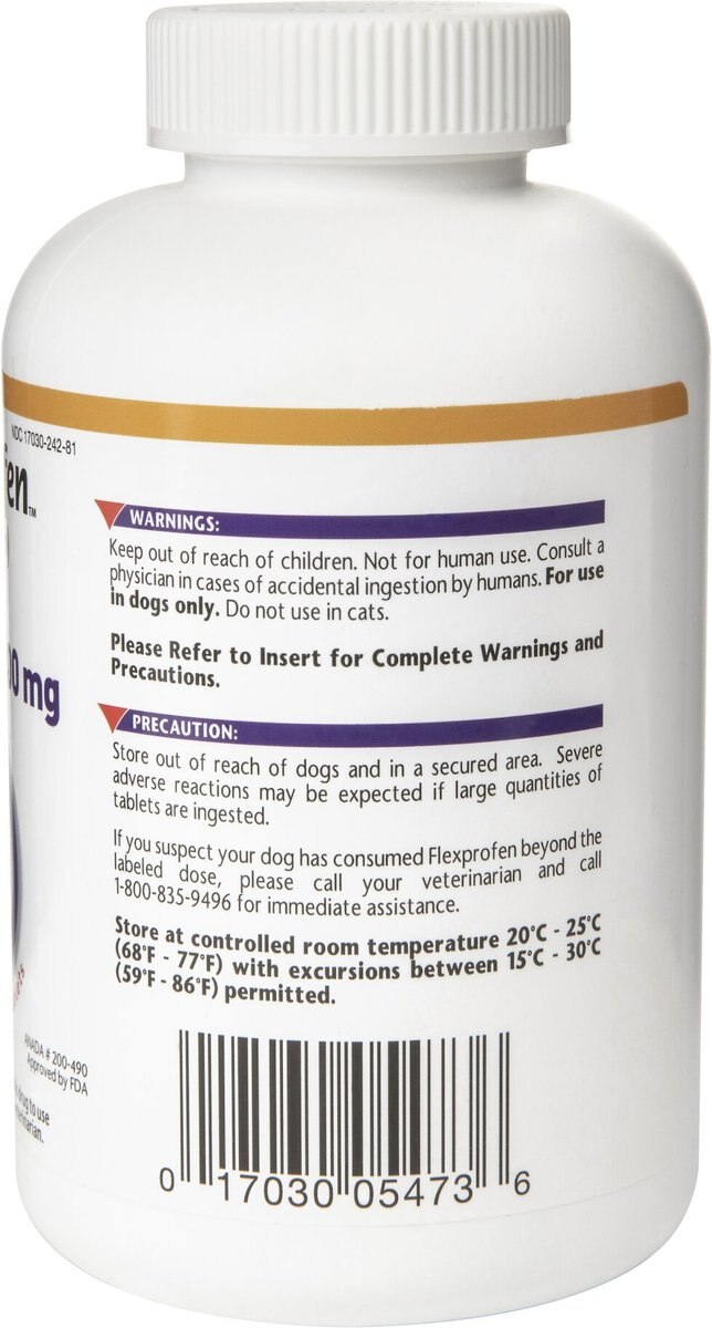 Backorder - FLEXPROFEN (Carprofen) Chewable Tablets for Dogs, 100-mg, 1 ...