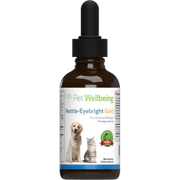 PET WELLBEING Nettle-Eyebright Gold Bacon Flavored Liquid Allergy ...