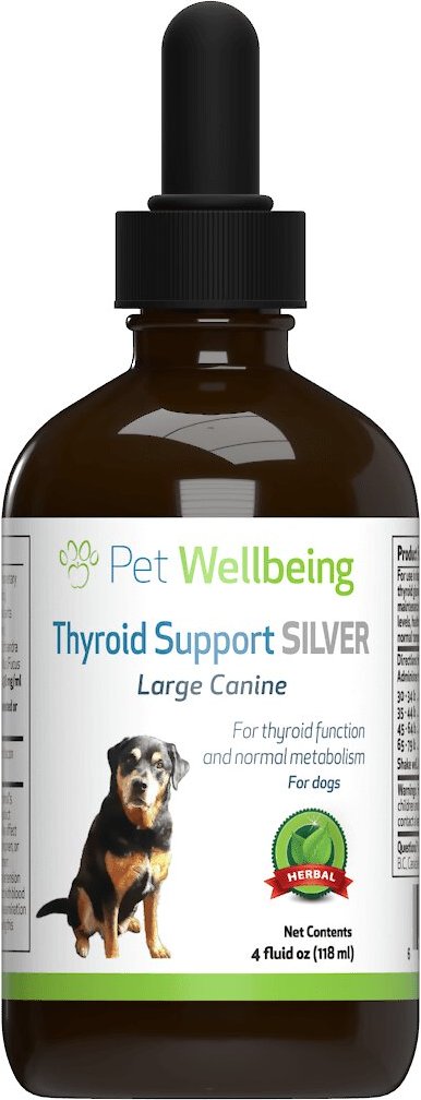 PET WELLBEING Thyroid Support SILVER Bacon Flavored Liquid Hormone ...