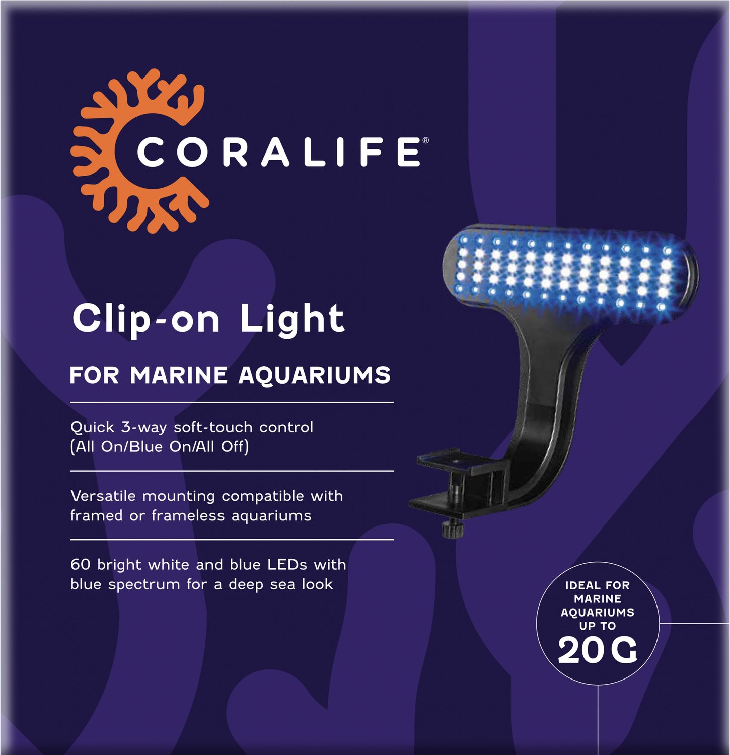 CORALIFE Marine Aquarium Clip-On LED Light - Chewy.com