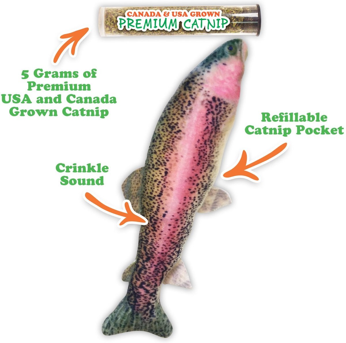 MEOWIJUANA Refillable Get Smoked Catnip Fish Cat Toy - Chewy.com